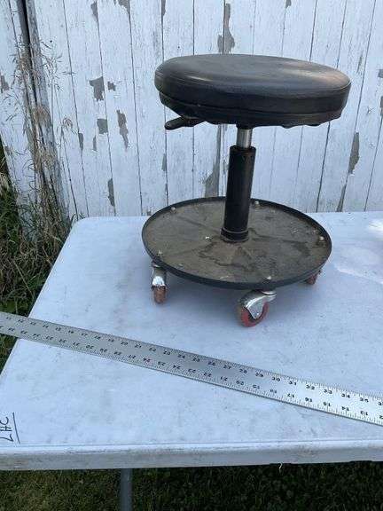 Shop stool on casters - Legacy Auction Company