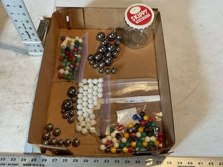 Assorted marbles Including steel and plastic - Legacy Auction Company