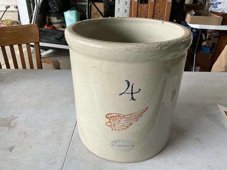 4 gallon Red Wing union stoneware crock - Legacy Auction Company