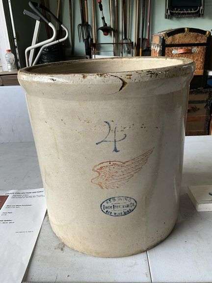 Red Wing 4 gallon crock, some usage wear - Legacy Auction Company