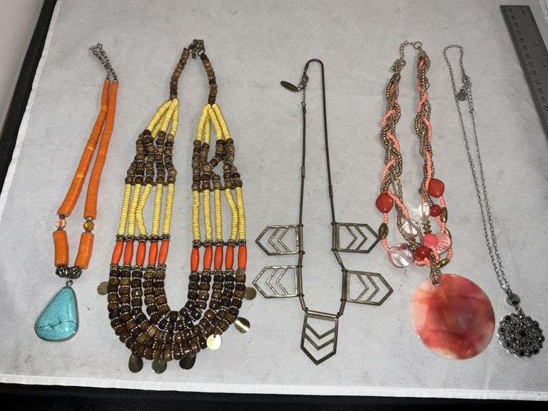 Necklaces-Plunder Designs, twisted orange - Legacy Auction Company