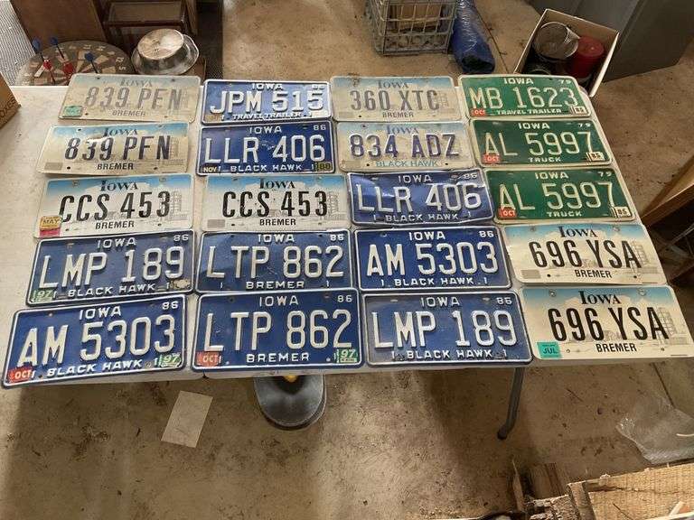 License plates - Legacy Auction Company