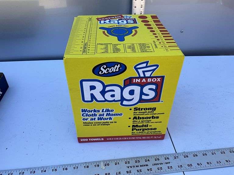 Box of Scott shop rags - Legacy Auction Company