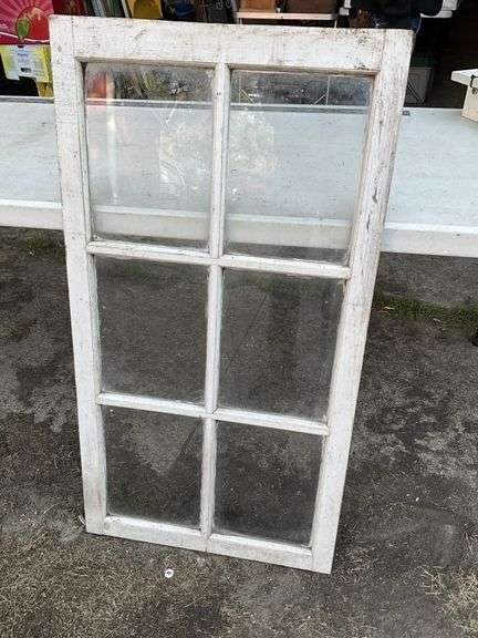 Vintage pane window 22" x 41" - Legacy Auction Company