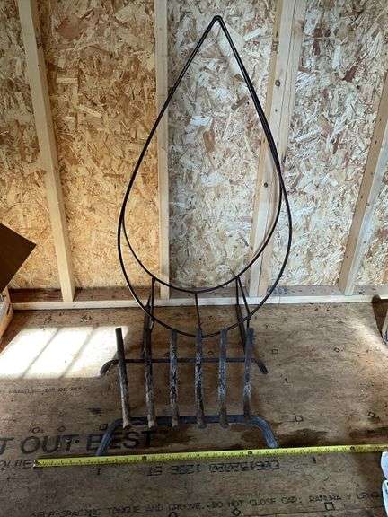 Firewood ring and fireplace rack - Legacy Auction Company
