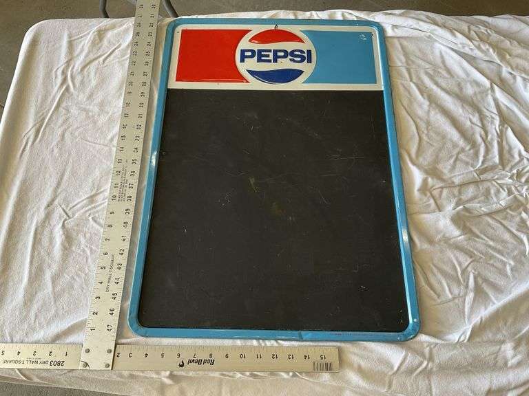 Metal Pepsi menu board sign - Legacy Auction Company