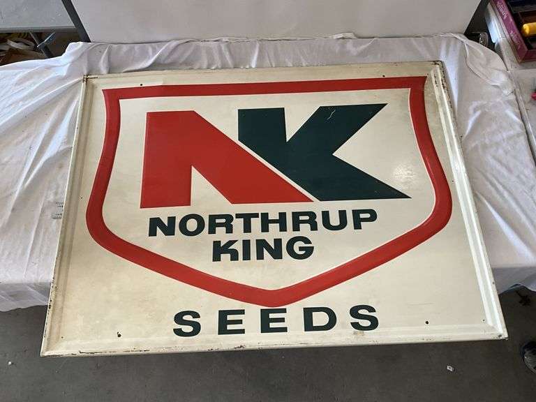 Northrop King seed sign 46 1/2 x 35 inches - Legacy Auction Company