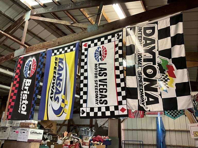 4 Speedway flags - Legacy Auction Company
