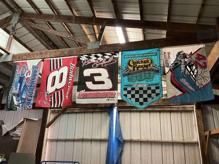 4 NASCAR flags - Legacy Auction Company