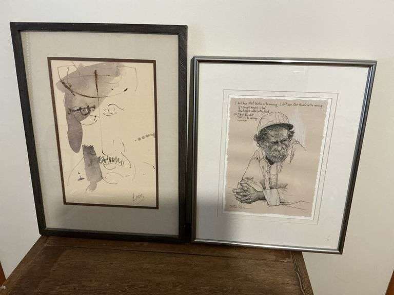 Bob Giese pencil print, abstract print - Legacy Auction Company