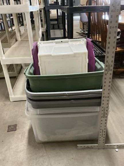 Pile of totes, no lids - Legacy Auction Company