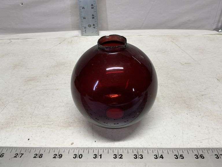 Ruby red lightning rod ball - Legacy Auction Company