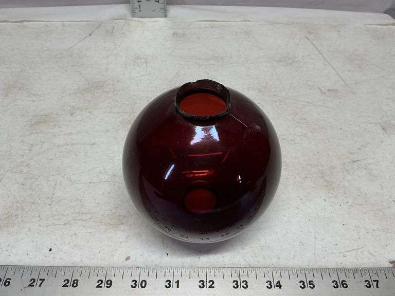 Ruby red lightning rod ball - Legacy Auction Company