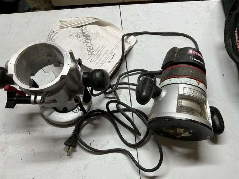 Craftsman plunge base, 2 hp craftsman router - Legacy Auction Company