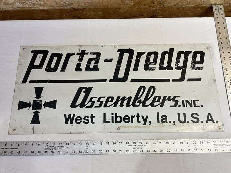Porta-Dredge sign - Legacy Auction Company