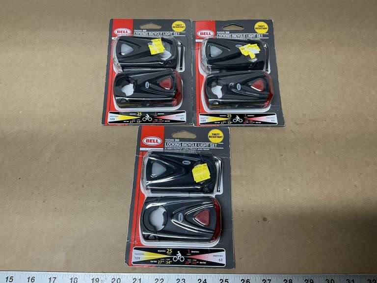 Locking bicycle light sets - Legacy Auction Company