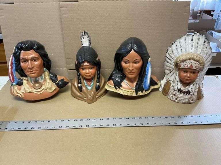 Native American ceramic statues - Legacy Auction Company