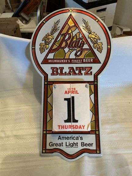 1976 Blatz Beer calendar - Legacy Auction Company