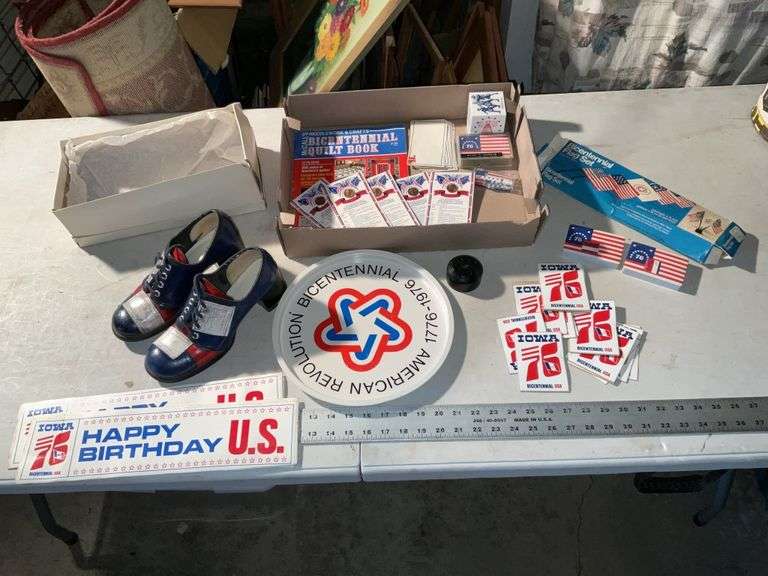 Bicentennial items, vintage shoe size 7 womens - Legacy Auction Company