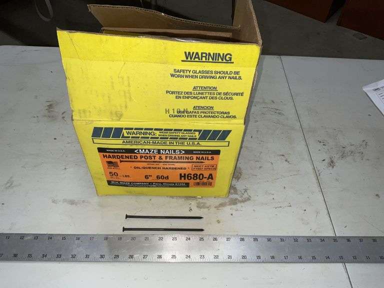 Partial box of 6 inch hardened post and framing - Legacy Auction Company