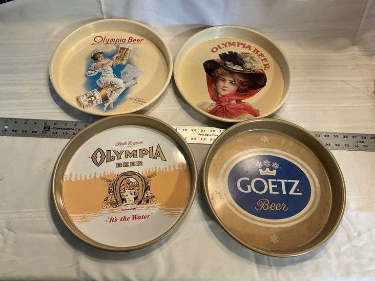 Olympia beer trays & Goetz beer tray - Legacy Auction Company