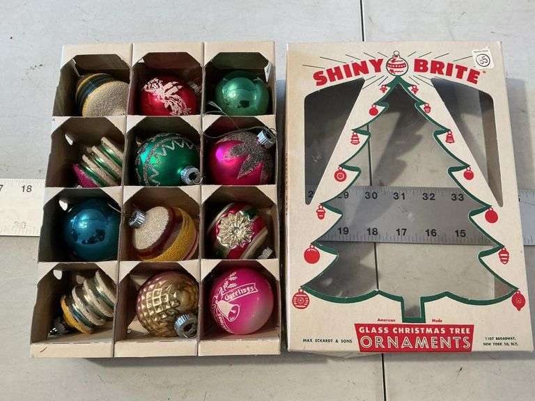 Vintage Shiny Brite Christmas bulbs - Legacy Auction Company