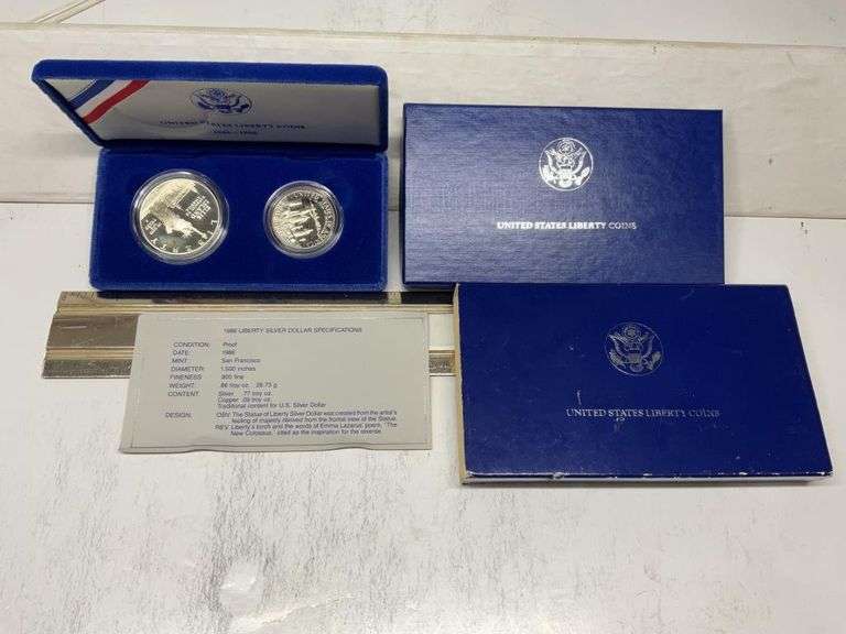1986 United States liberty silver coins - Legacy Auction Company