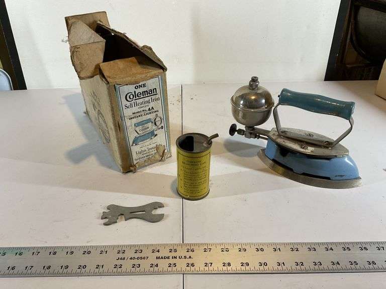 Vintage Coleman self heating iron - Legacy Auction Company