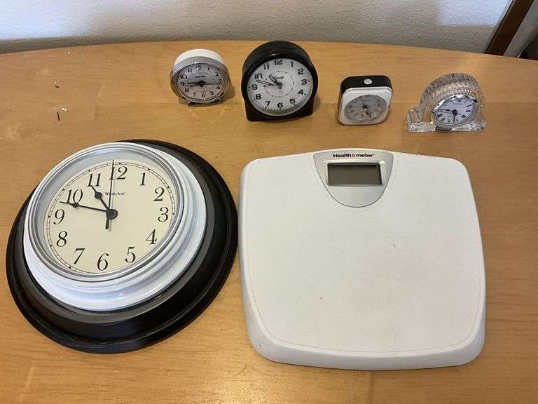Health o meter and assorted clocks - Legacy Auction Company