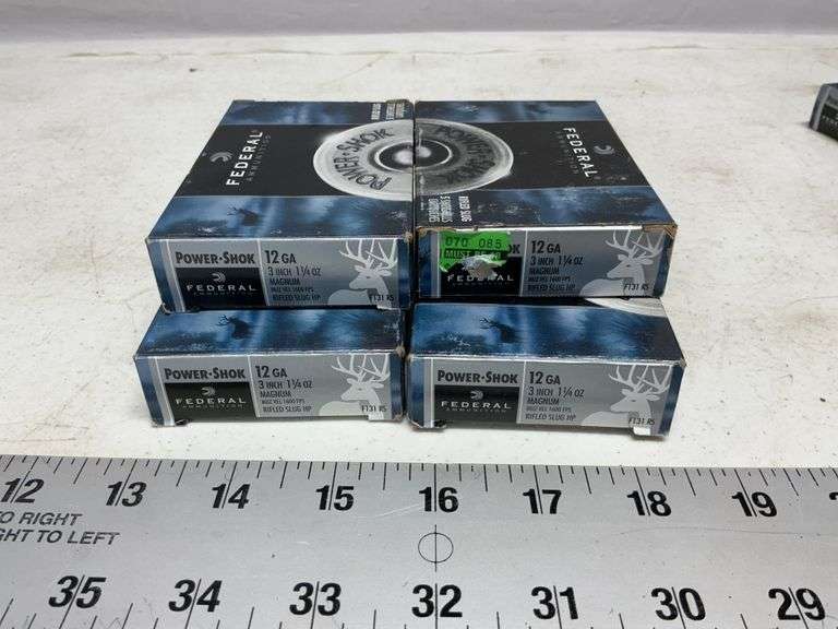 Federal 12 gauge 3 inch rifled slugs, full boxes! - Legacy Auction Company