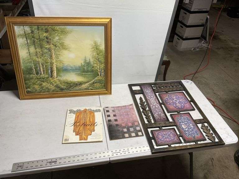 Painting, wall hanging and magazines - Legacy Auction Company
