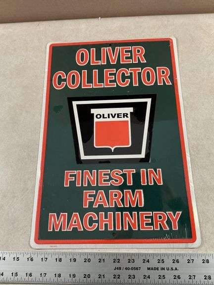 Oliver Collector tin sign - Legacy Auction Company