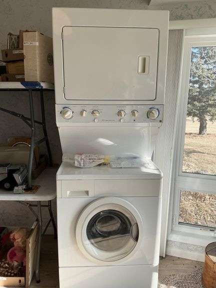 Frigidaire electric stackable washer and dryer - Legacy Auction Company