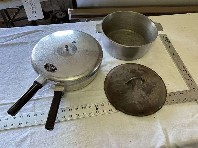 Presto fry, master cooker, and pot with cast-iron - Legacy Auction Company