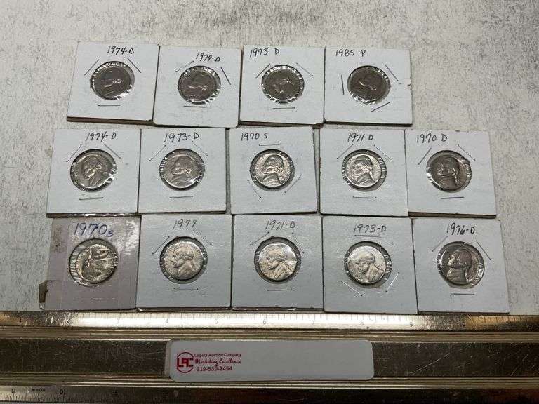 14- Jefferson Nickels from the 70s and 80s - Legacy Auction Company