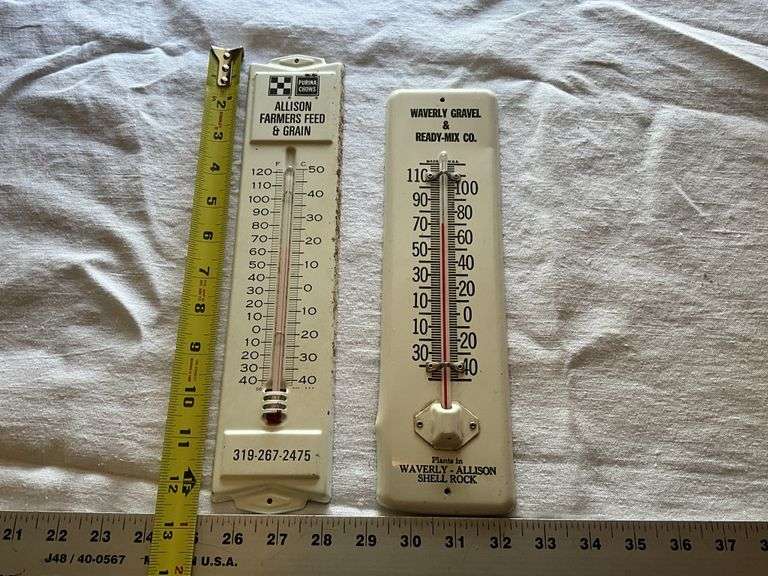 Advertising thermometers - Legacy Auction Company