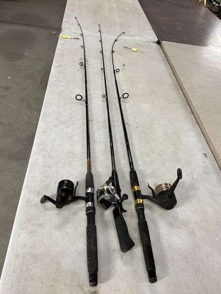 Three rods and reels - Legacy Auction Company