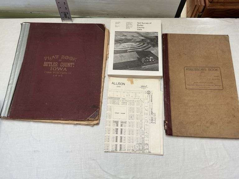 1895 Butler County Plat book, 1900 assessors book - Legacy Auction Company