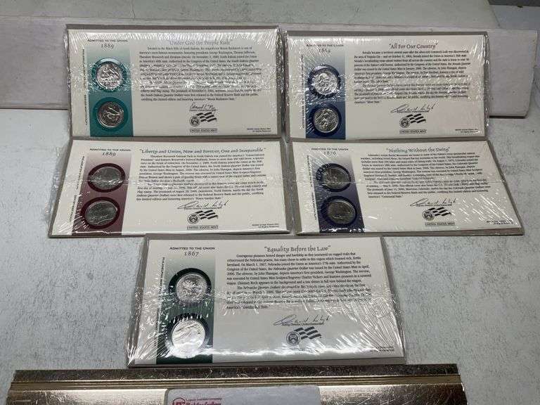 5- 2006 state quarter first day coin covers P, D - Legacy Auction Company