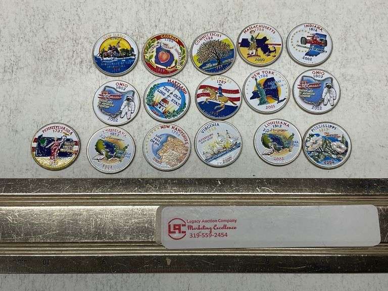 16- colorized quarters - Legacy Auction Company