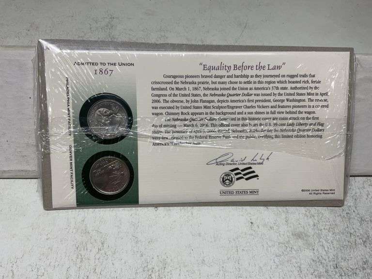 5- 2006 state quarter first day coin covers P, D - Legacy Auction Company