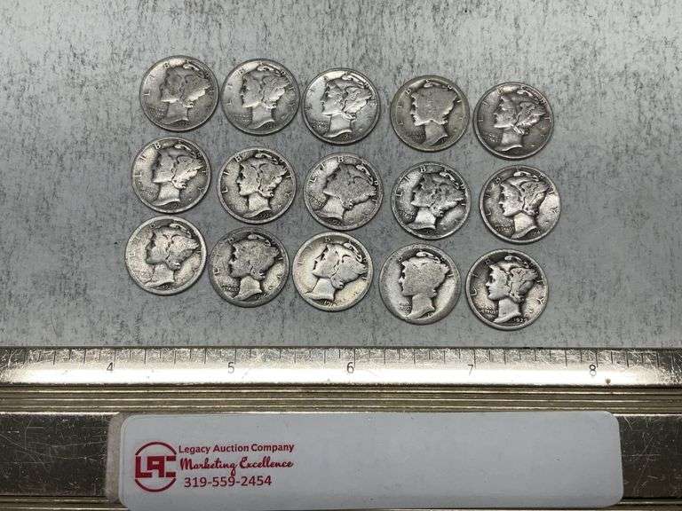 15- mercury dimes - Legacy Auction Company