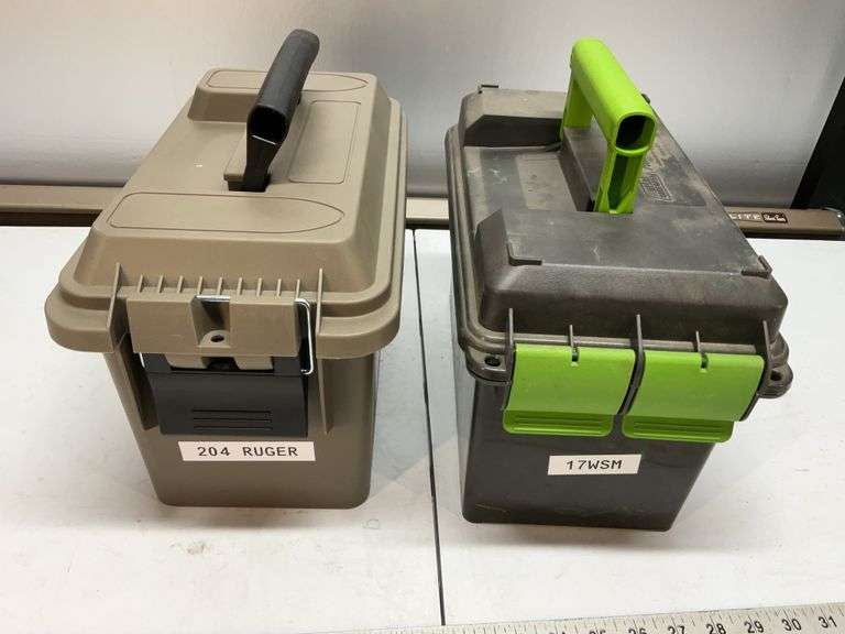 Plastic ammo boxes. - Legacy Auction Company
