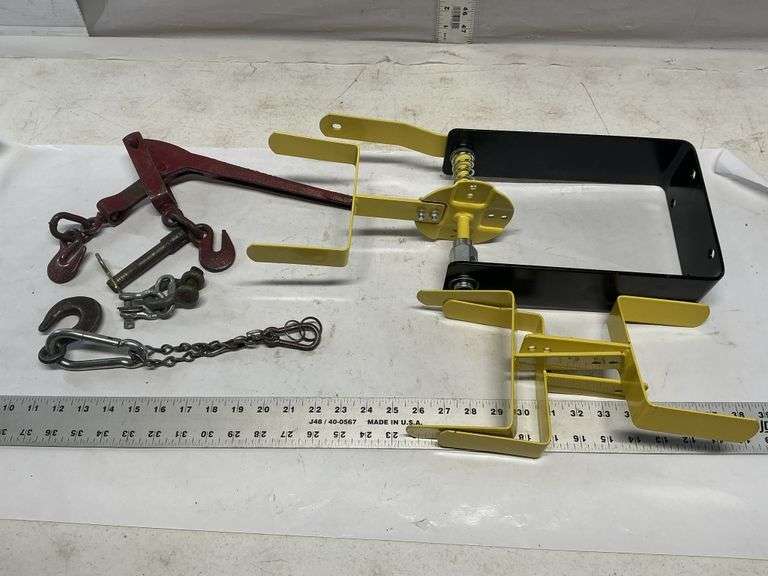 Steel air hose reel, chain binder, etc. - Legacy Auction Company