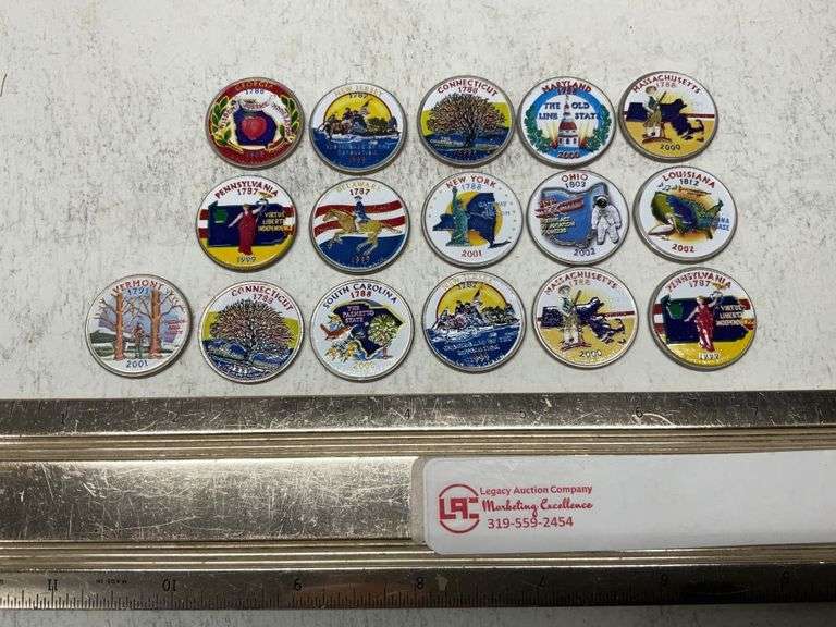 16- colorized quarters - Legacy Auction Company