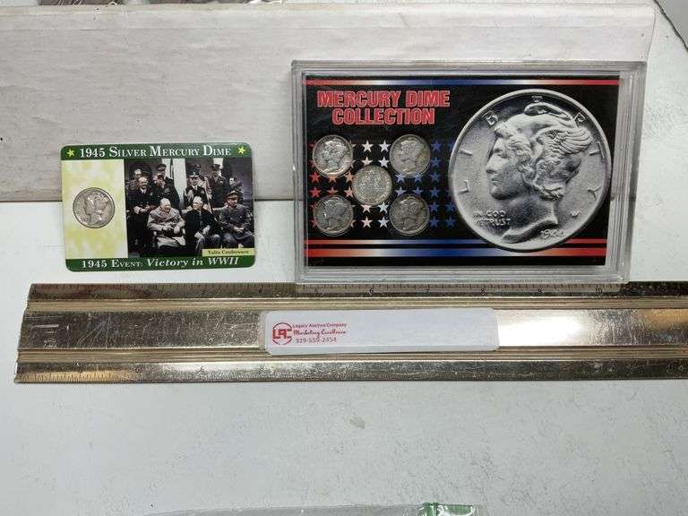 Mercury dime collection coin set and 1945 silver - Legacy Auction Company