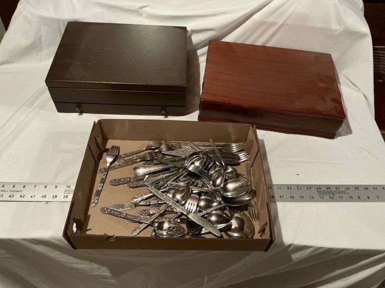 Assorted flatware and flatware boxes - Legacy Auction Company