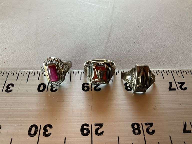 2-10 karat gold rings, etc. One 1934 class ring - Legacy Auction Company