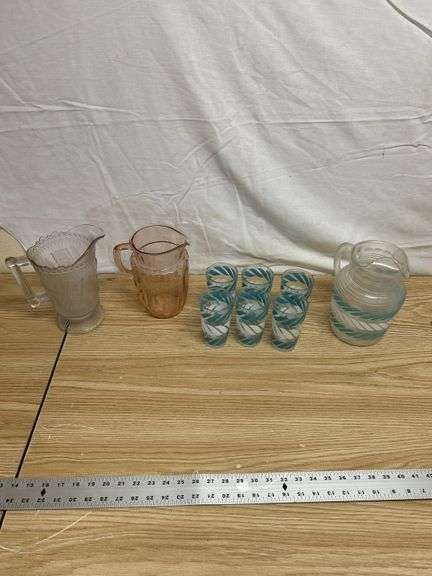 Glass pitcher set - Legacy Auction Company