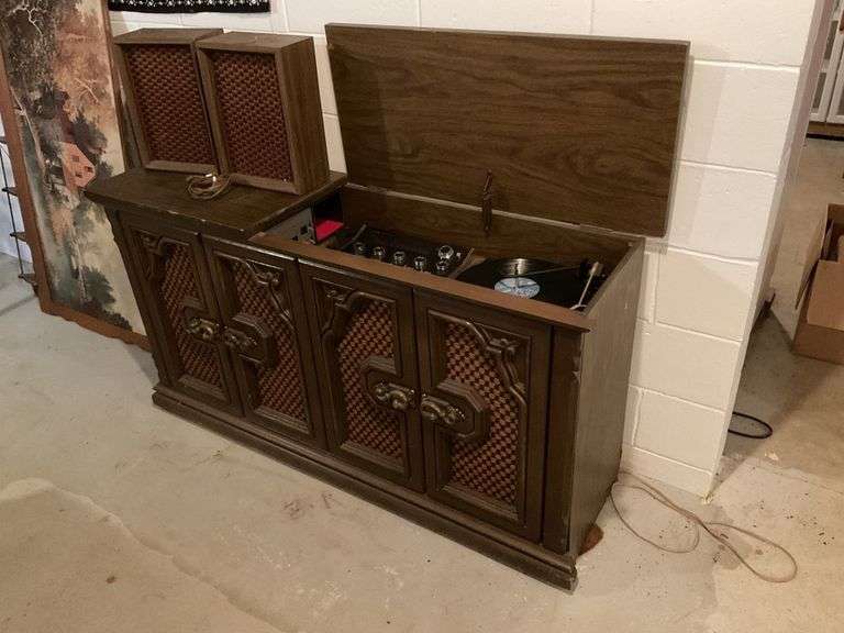 Vintage Philco console stereo with eight track, - Legacy Auction Company